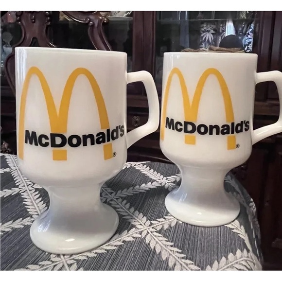 McDonald's | Dining | Vintage Mcdonalds Set Of Two White Coffee Mugs ...